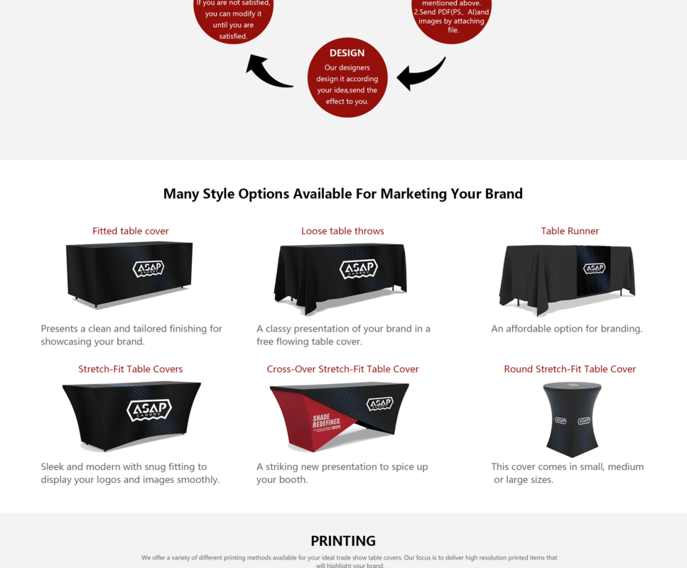 3-Sided Loose Table Throw