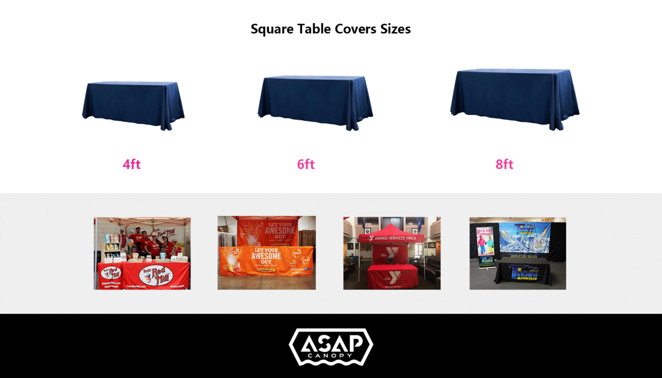 Blank Table Throws - Blank Trade Show Table Covers