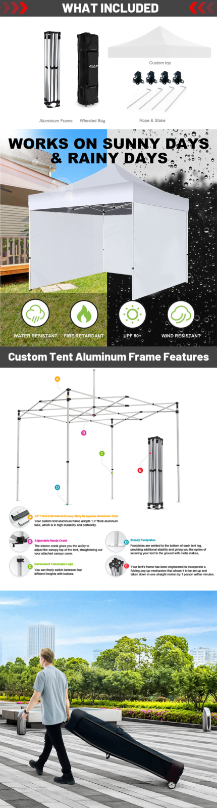 10x15 Blank Canopy Kit