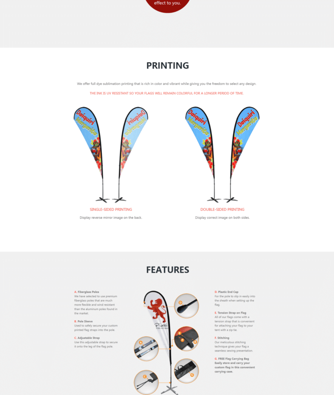 Personalized Teardrop Flags Printing