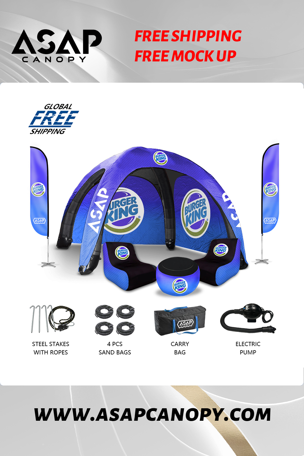 Custom Printed Trade Show Inflatable Tents 10×10 – ASAP CANOPY